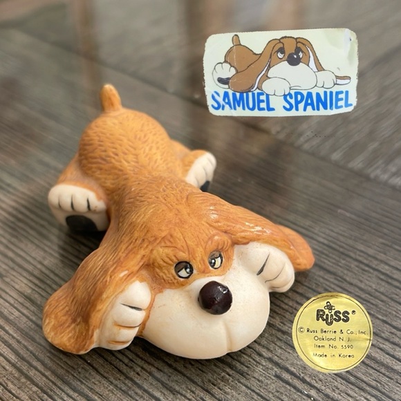 Russ | Accents | Vintage Russ Porcelain Samuel Spaniel Dog Figurine ...